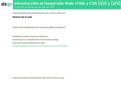 Certificación Introducción al Desarrollo Web HTML & CSS 1 & 2